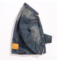 China Blue Daily Long Sleeve french workwear jacket wholesale Polyester 19% Urban Fashion Custom (JK522) for sale