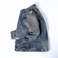China Blue Daily Solid Color biker jacket wholesale Youth Trend Long Sleeve Custom (JK524) for sale
