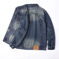 China Single Breasted Blue Solid Color Long Sleeve french workwear jacket wholesale Polyester 19% Urban Fashion Custom (JK525) for sale