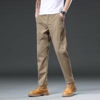 China Khaki Dark Grey Daily Mid Waist Solid Color mens pants wholesale Urban Fashion Khaki Dark Grey Custom (HY605) for sale