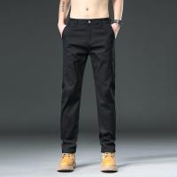 China Solid Color Black Daily Mid Waist dress pants wholesale price Solid Color Urban Fashion Custom (P348) for sale