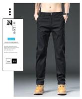 China Solid Color Black Daily Mid Waist dress pants wholesale price Solid Color Urban Fashion Custom (P348) for sale