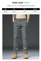 China Solid Color Black Daily Mid Waist dress pants wholesale price Solid Color Urban Fashion Custom (P348) for sale