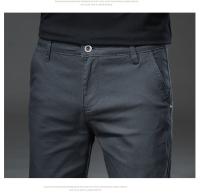 China Daily Mid Waist Solid Color dress pants wholesale price Urban Fashion Off White Dark Grey Custom (P352) for sale