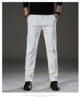 China Daily Mid Waist Solid Color dress pants wholesale price Urban Fashion Off White Dark Grey Custom (P352) for sale