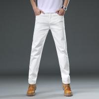 China Solid Color White Daily Mid Waist wholesale skinny jeans mens Solid Color Urban Fashion Custom (P321) for sale