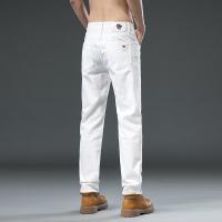 China Solid Color White Daily Mid Waist wholesale skinny jeans mens Solid Color Urban Fashion Custom (P321) for sale