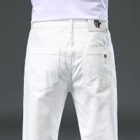 China Solid Color White Daily Mid Waist wholesale skinny jeans mens Solid Color Urban Fashion Custom (P321) for sale
