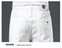 China Solid Color White Daily Mid Waist wholesale skinny jeans mens Solid Color Urban Fashion Custom (P321) for sale