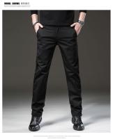 China Daily Mid Waist Black Khaki dress pants wholesale price Solid Color Urban Fashion Custom (P351) for sale