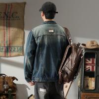 China Blue Blue Daily Long Sleeve french workwear jacket wholesale Urban Fashion Single Breasted Custom (JK549) for sale