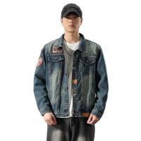 China Blue Blue Daily Long Sleeve french workwear jacket wholesale Urban Fashion Single Breasted Custom (JK549) for sale