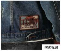 China Blue Blue Daily Long Sleeve french workwear jacket wholesale Urban Fashion Single Breasted Custom (JK549) for sale