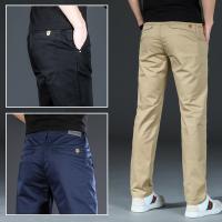 China Khaki Black Daily Mid Waist Khaki Black dress pants wholesale price Solid Color Urban Fashion Custom (P351) for sale
