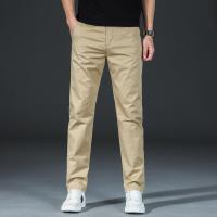 China Khaki Black Daily Mid Waist Khaki Black dress pants wholesale price Solid Color Urban Fashion Custom (P351) for sale