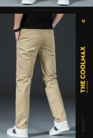 China Khaki Black Daily Mid Waist Khaki Black dress pants wholesale price Solid Color Urban Fashion Custom (P351) for sale