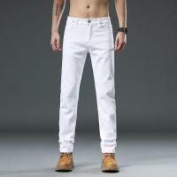 China Daily Mid Waist Solid Color wholesale skinny jeans mens Urban Fashion Regular Custom (MG109) for sale