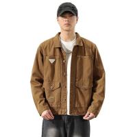 China Dark Green Embroidered Cotton 100% biker jacket wholesale Long Sleeve Urban Fashion Custom (JK544) for sale
