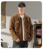 China Dark Green Embroidered Cotton 100% biker jacket wholesale Long Sleeve Urban Fashion Custom (JK544) for sale