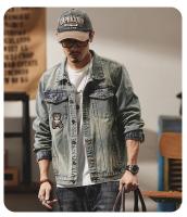 China Daily Embroidered Long Sleeve biker jacket wholesale Vintage Color Polyester 19% Custom (JK532) for sale