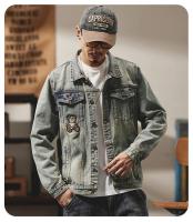 China Daily Embroidered Long Sleeve biker jacket wholesale Vintage Color Polyester 19% Custom (JK532) for sale