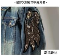 China Single Breasted Blue Fabric Hem Long Sleeve french workwear jacket wholesale Polyester 19% Urban Fashion Custom (JK537) for sale