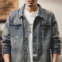 China Blue Embroidered Solid Color biker jacket wholesale Long Sleeve Polyester 19% Custom (JK538) for sale