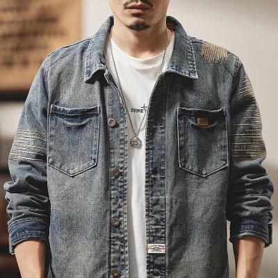 China Blue Embroidered Solid Color biker jacket wholesale Long Sleeve Polyester 19% Custom (JK538) for sale