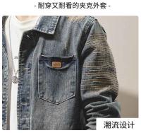 China Blue Embroidered Solid Color biker jacket wholesale Long Sleeve Polyester 19% Custom (JK538) for sale