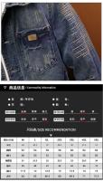 China Fabric Hem Blue Fabric Hem Embroidered french workwear jacket wholesale Long Sleeve Polyester 19% Custom (JK538) for sale