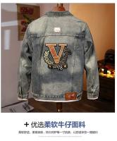 China Embroidered Embroidered Youth Trend Long Sleeve french workwear jacket wholesale Vintage Color Polyester 19% Custom (JK543) for sale