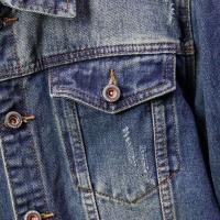 China Blue Embroidered Long Sleeve french workwear jacket wholesale Polyester 19% Urban Fashion Custom (JK541) for sale