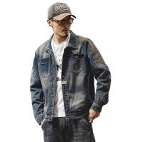 China Blue Blue Daily Long Sleeve biker jacket wholesale Polyester 19% Urban Fashion Custom (JK524) for sale