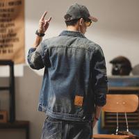 China Blue Blue Daily Long Sleeve biker jacket wholesale Polyester 19% Urban Fashion Custom (JK524) for sale