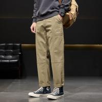 China Daily Mid Waist Solid Color cargo pants wholesale price Urban Fashion Khaki Dark Grey Custom (HY609) for sale