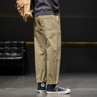 China Daily Mid Waist Solid Color cargo pants wholesale price Urban Fashion Khaki Dark Grey Custom (HY609) for sale