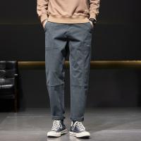 China Daily Mid Waist Solid Color cargo pants wholesale price Urban Fashion Khaki Dark Grey Custom (HY609) for sale