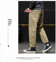 China Daily Mid Waist Solid Color cargo pants wholesale price Urban Fashion Khaki Dark Grey Custom (HY609) for sale