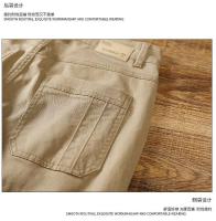 China Daily Mid Waist Solid Color cargo pants wholesale price Urban Fashion Khaki Dark Grey Custom (HY609) for sale
