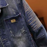 China Blue Daily Youth Trend biker jacket wholesale Long Sleeve Polyester 19% Custom (JK524) for sale