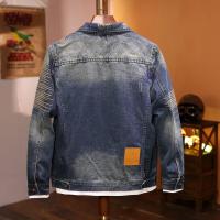 China Blue Daily Youth Trend biker jacket wholesale Long Sleeve Polyester 19% Custom (JK524) for sale