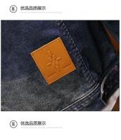 China Blue Daily Youth Trend biker jacket wholesale Long Sleeve Polyester 19% Custom (JK524) for sale