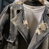 China Fabric Hem Solid Color Youth Trend french workwear jacket wholesale Long Sleeve Vintage Color Custom (JK711) for sale