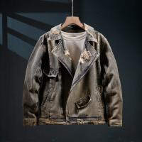 China Fabric Hem Solid Color Youth Trend french workwear jacket wholesale Long Sleeve Vintage Color Custom (JK711) for sale