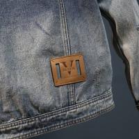 China Solid Color Solid Color Youth Trend Long Sleeve mens denim jacket wholesale Polyester 19% Zipper Custom (JK712) for sale