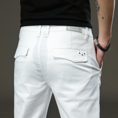 China Solid Color Daily Mid Waist Solid Color dress pants wholesale price Dark Grey Off White Regular Custom (P352) for sale