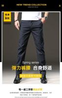 China Solid Color Daily Mid Waist Solid Color dress pants wholesale price Dark Grey Off White Regular Custom (P352) for sale