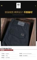 China Solid Color Daily Mid Waist Solid Color dress pants wholesale price Dark Grey Off White Regular Custom (P352) for sale