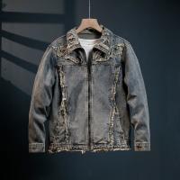 China Raw Edge Solid Color Youth Trend french workwear jacket wholesale Long Sleeve Polyester 19% Custom (JK707) for sale