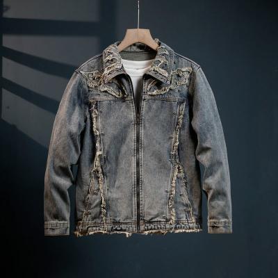 China Raw Edge Solid Color Youth Trend french workwear jacket wholesale Long Sleeve Polyester 19% Custom (JK707) for sale